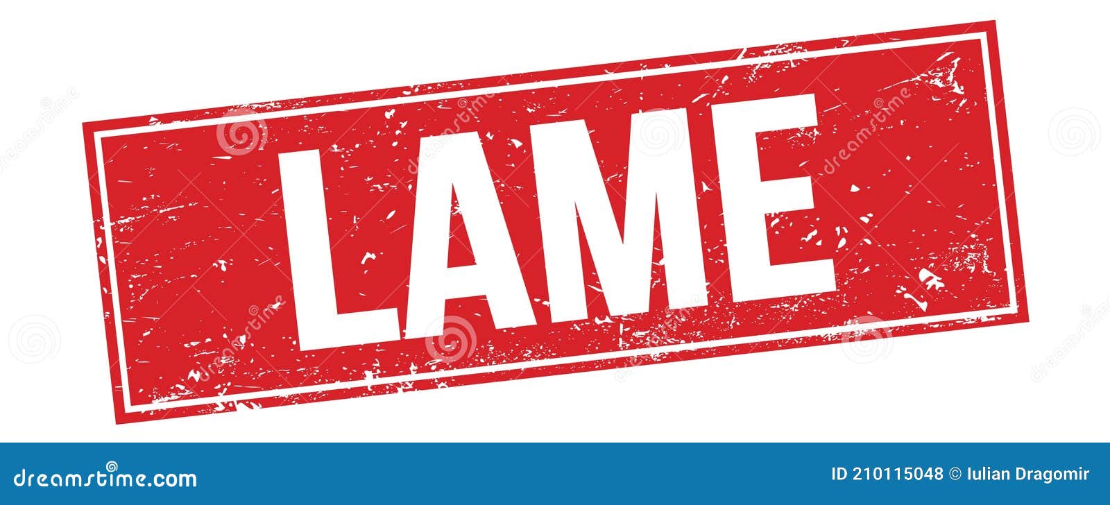 LAME Text on Red Grungy Rectangle Stamp Stock Illustration ...