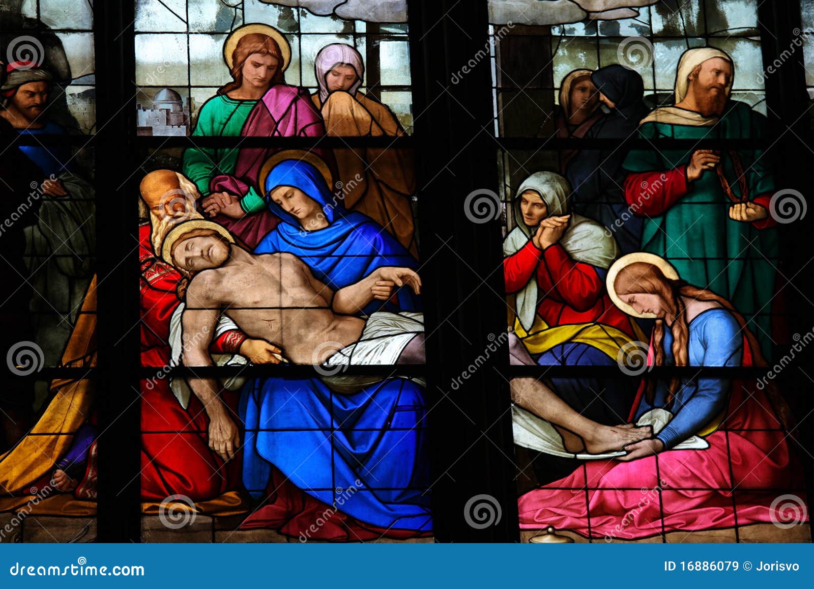 Lamentation of Christ stock image. Image of mother, window - 16886079