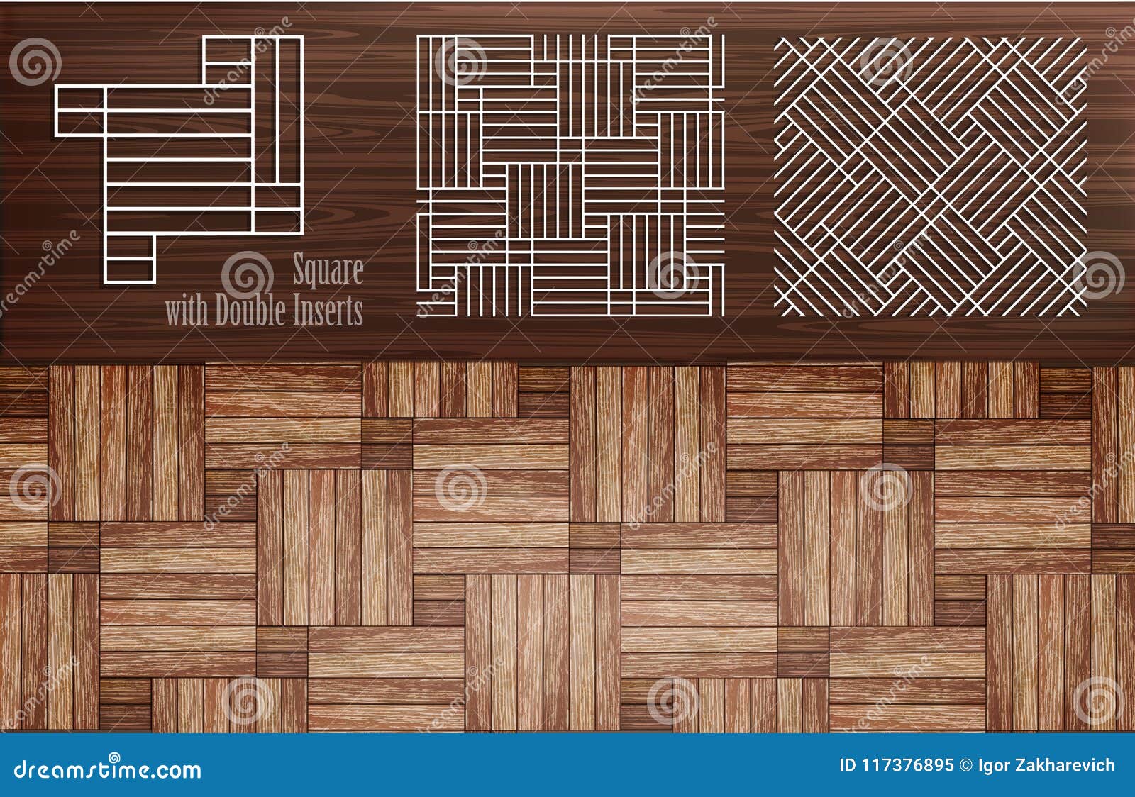 Laminate Square With Double Inserts Royalty-Free Cartoon ...