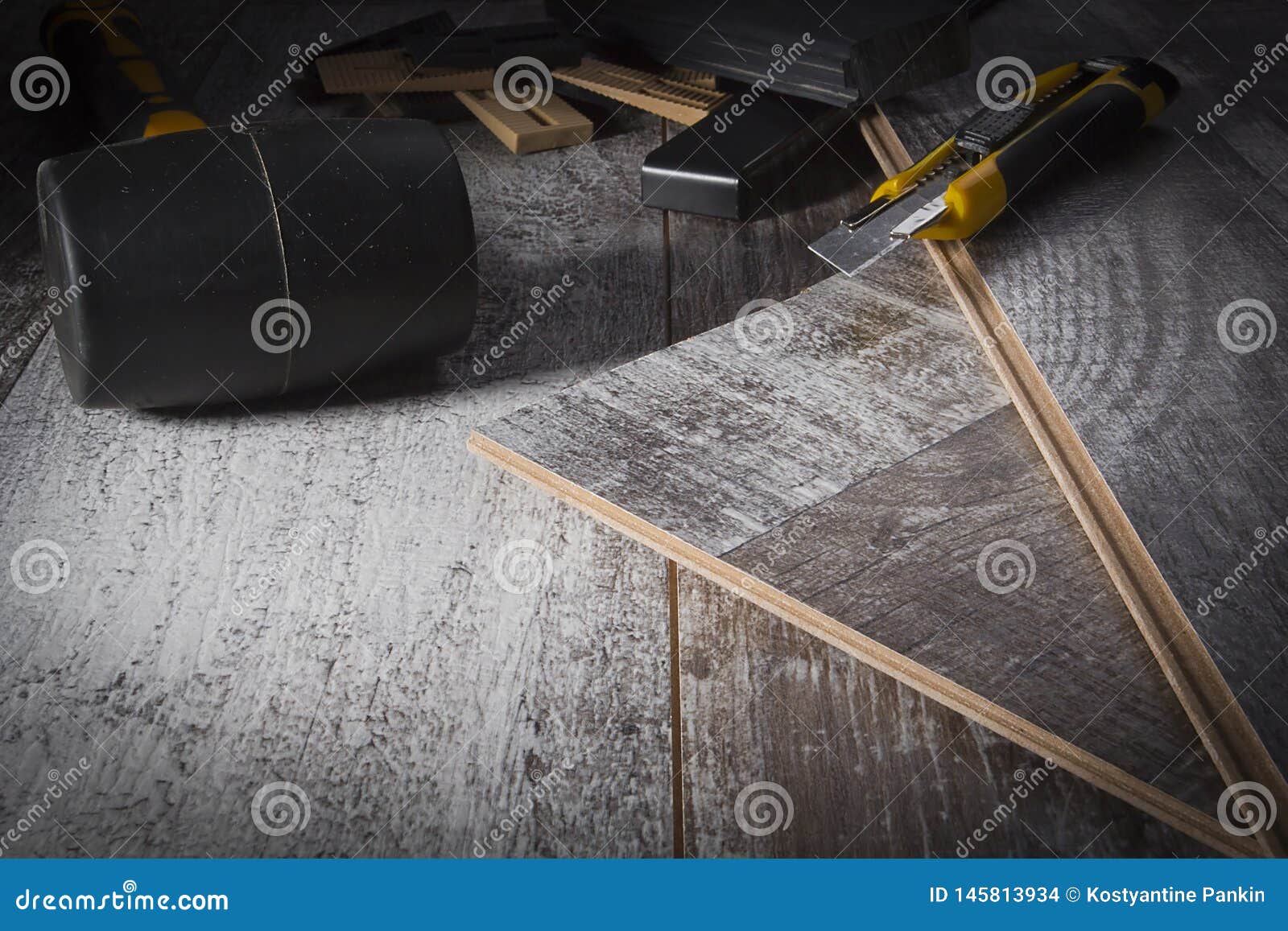 Tools for laying laminate stock photo. Image of building - 145813934