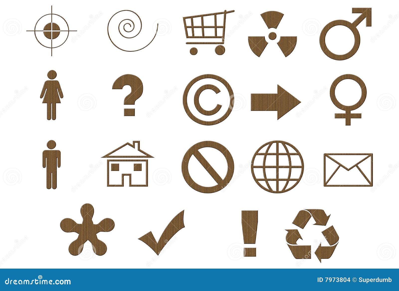 Cardboard Symbols Vector Illustration | CartoonDealer.com #32374866