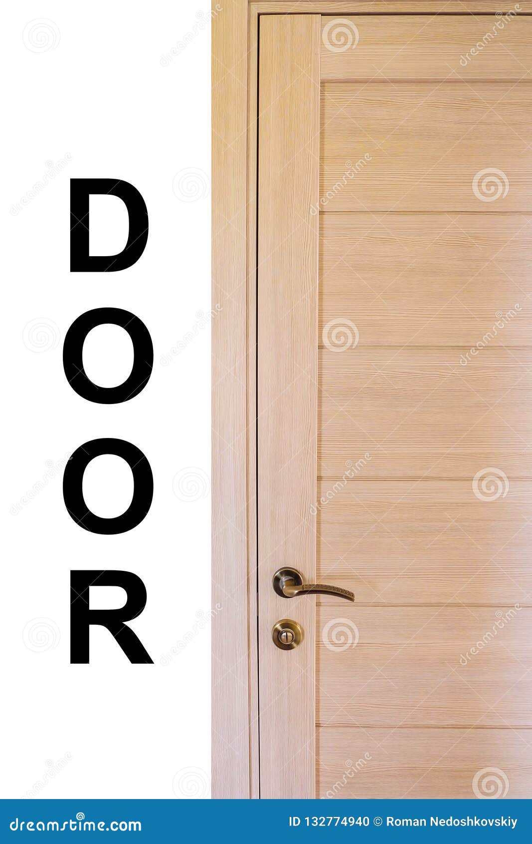 Laminated Door with Light Wooden Texture Stock Photo - Image of ...