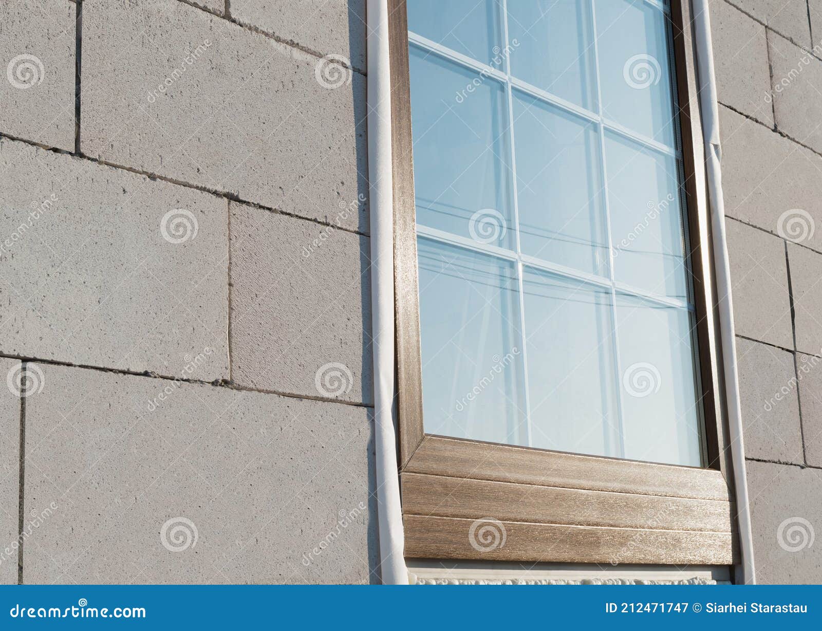 Laminated Plastic Window with White Partitions Inside the Double-glazed ...