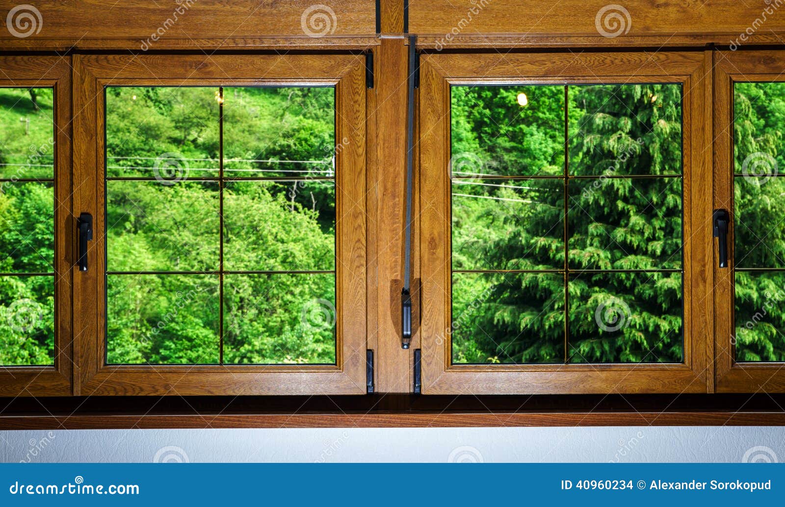 Laminated PVC Windows in Villagr House Stock Photo - Image of ...