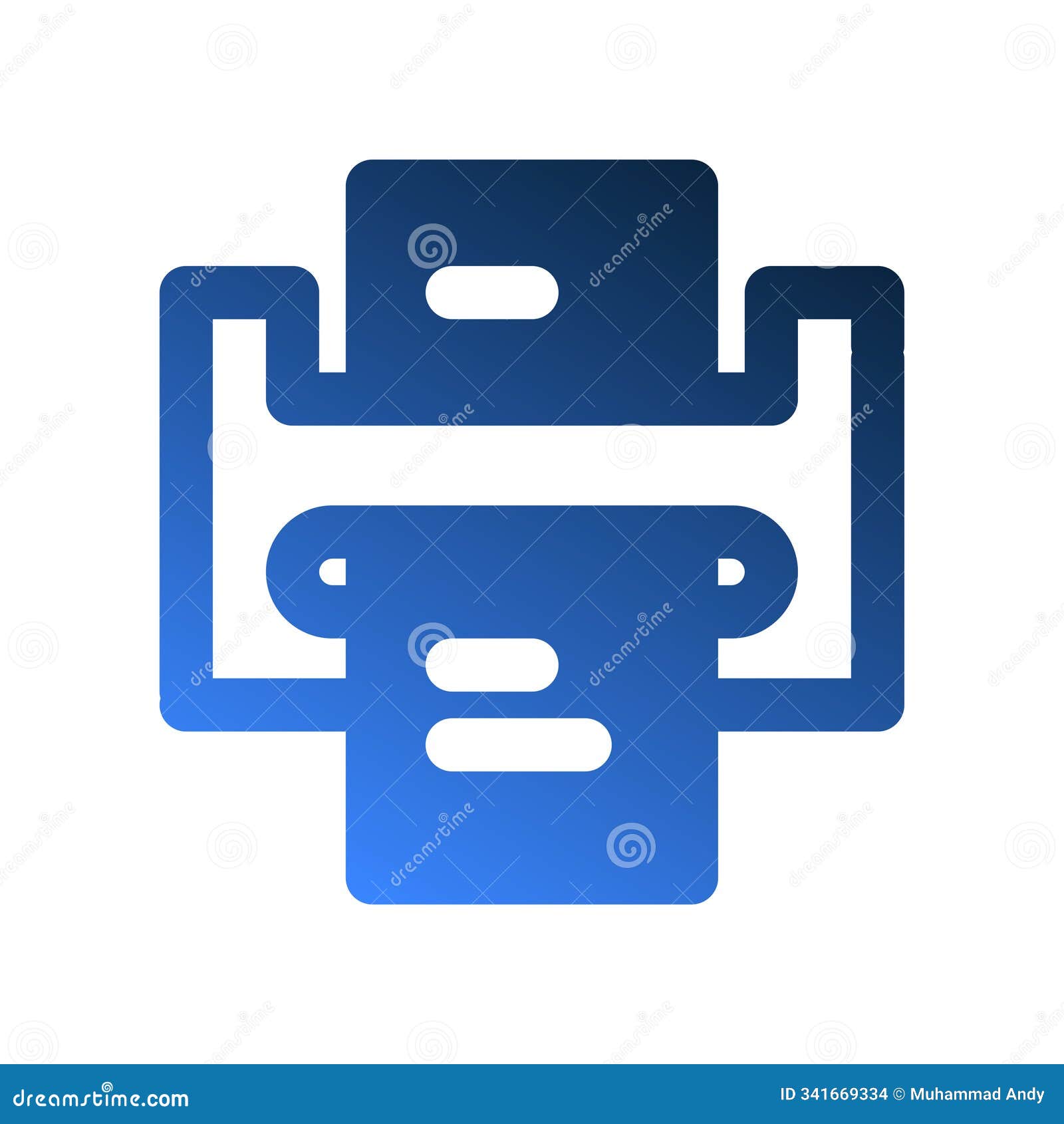 Laminating Machine Gradient Fill Icons. Office Symbols with Easily ...