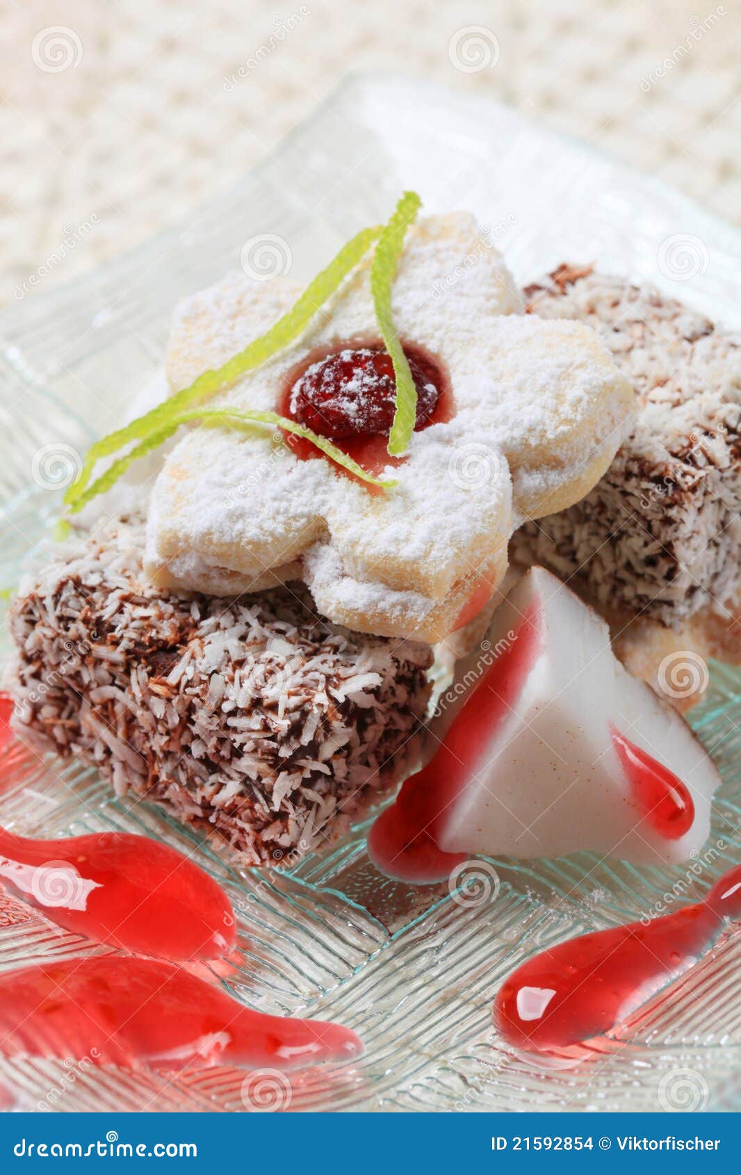 Lamingtons and Jam Biscuits Stock Photo - Image of syrup, treat: 21592854