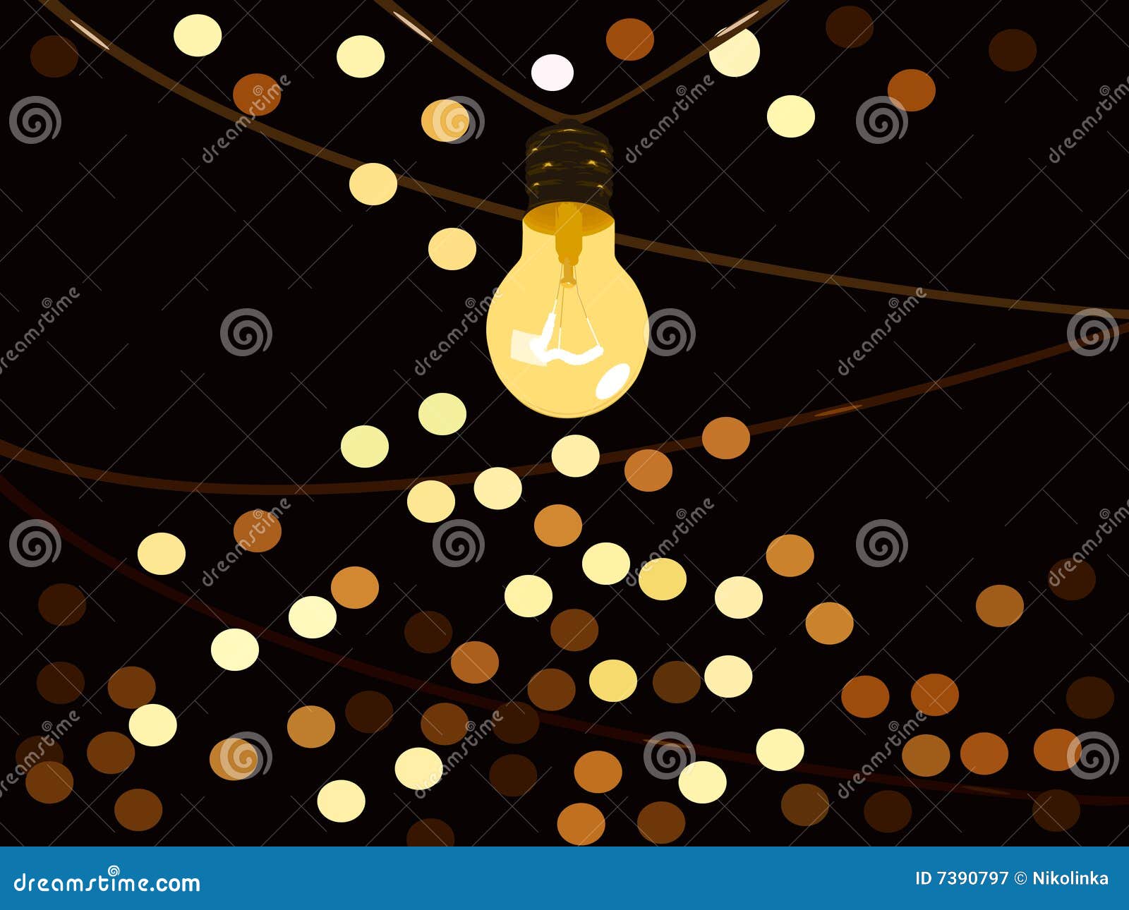 Lamp stock vector. Illustration of light, equipment, painting - 7390797