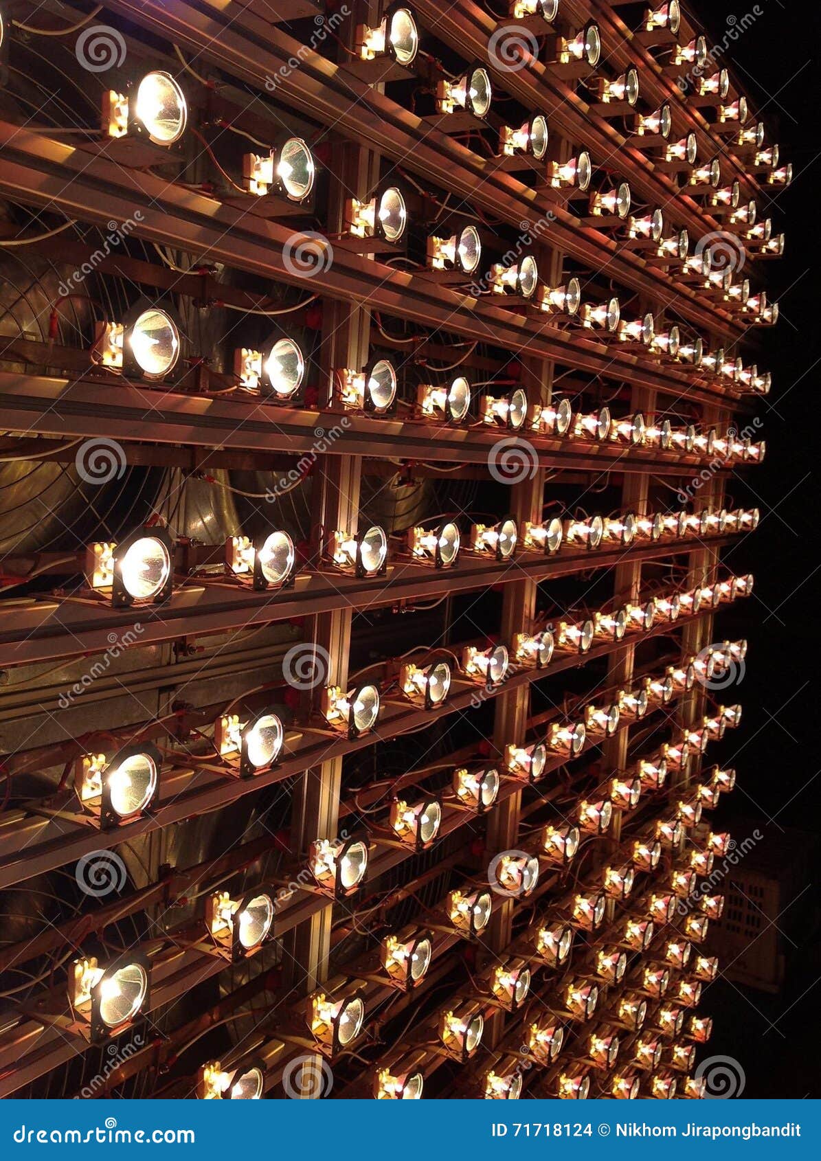 Lamp Array stock photo. Image of halogen, simulator, lamp - 71718124