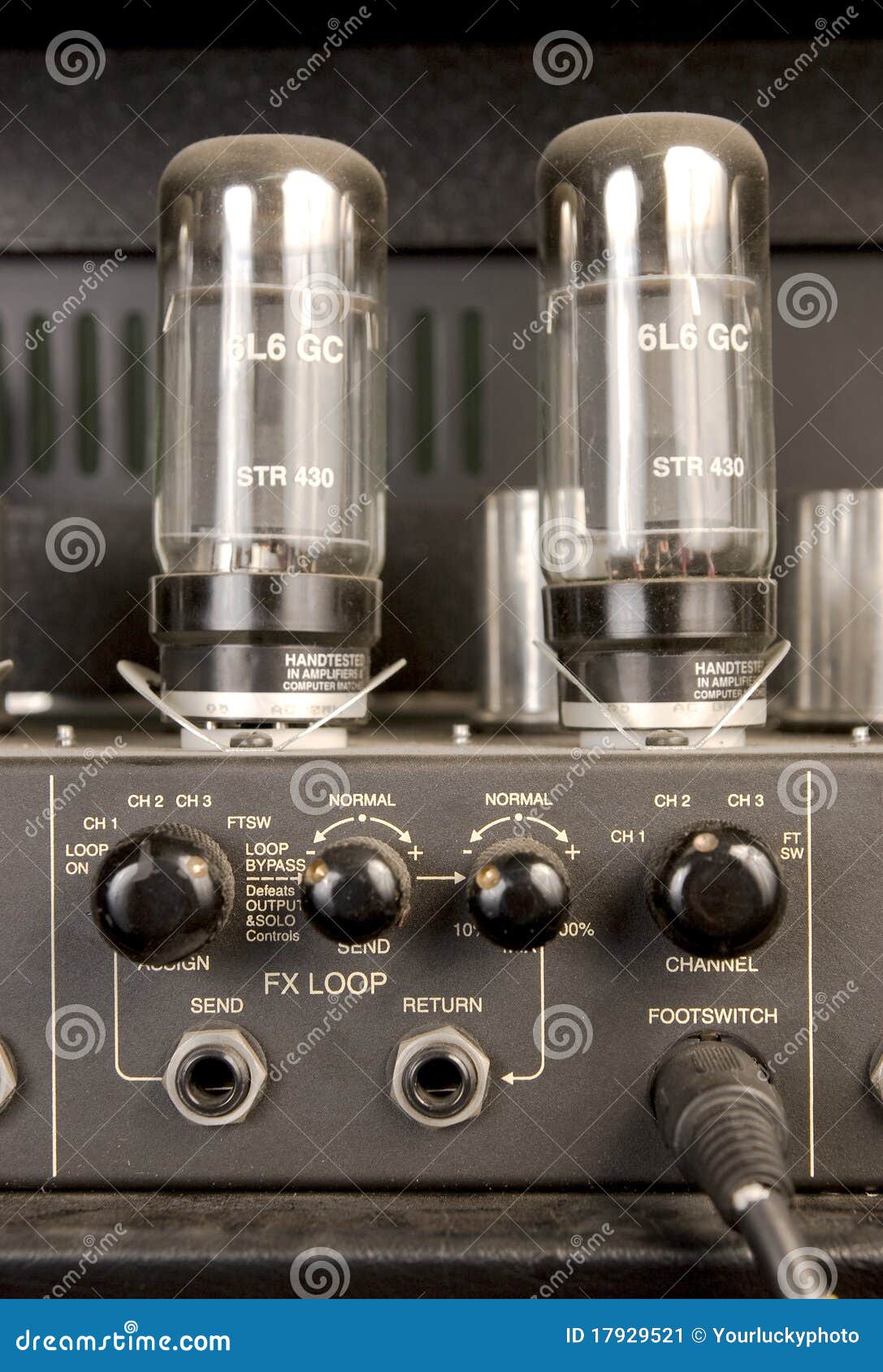 Lamp Audio Signal Amplifier Stock Image - Image of button, metal: 17929521
