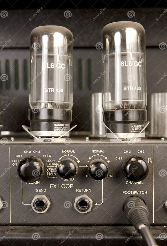 Lamp Audio Signal Amplifier Stock Image - Image of button, metal: 17929521
