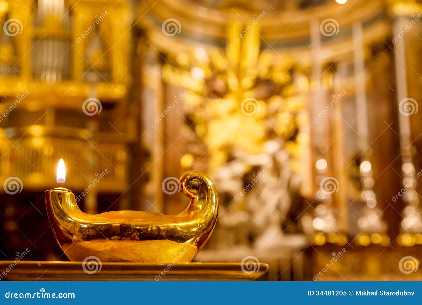 Lamp on Background of the Altar Stock Image - Image of fresco, knights ...