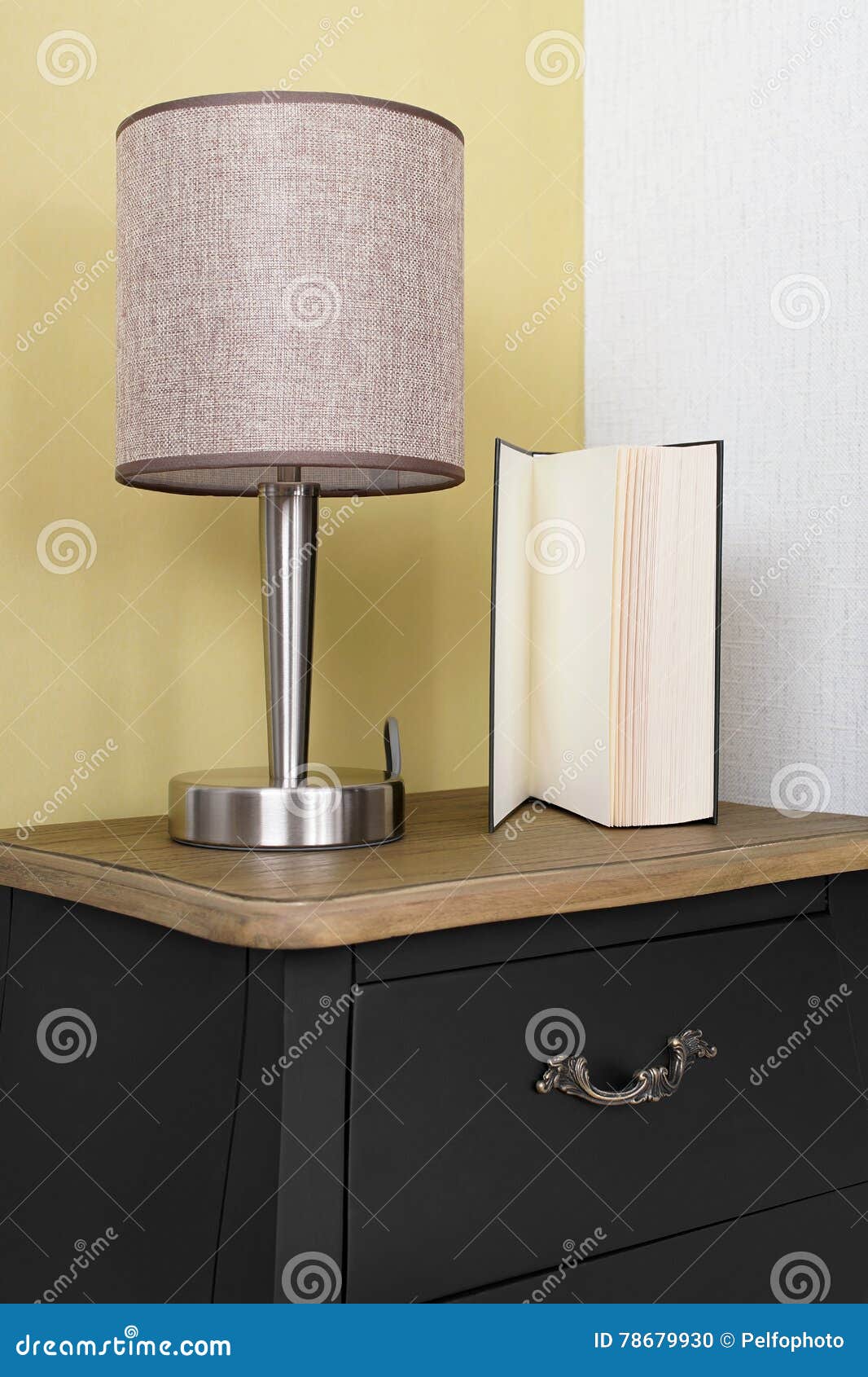 Lamp with a Book on the Table. Stock Photo - Image of instruct ...