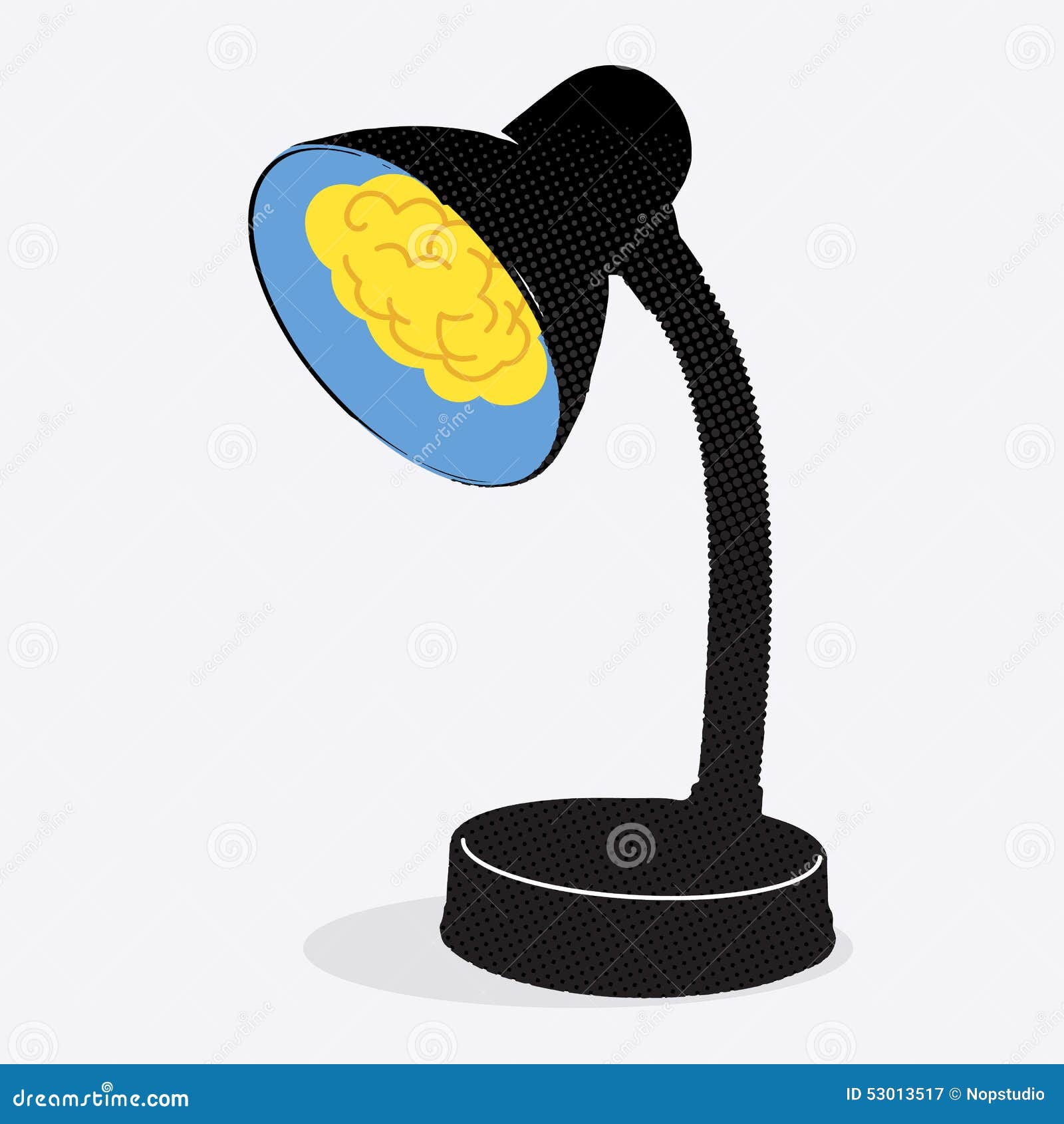 Lamp brain stock vector. Illustration of idea, electric - 53013517
