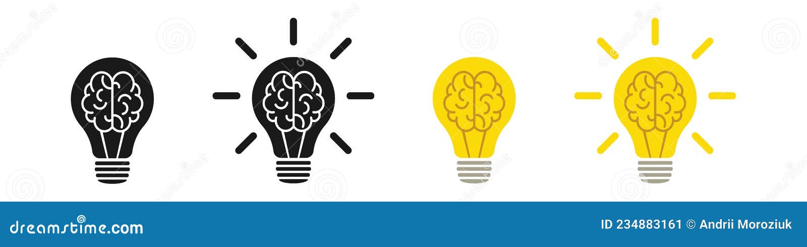 Lamp and Brains - Innovative Lamps, Ideas of the Mind. Web Design Stock ...