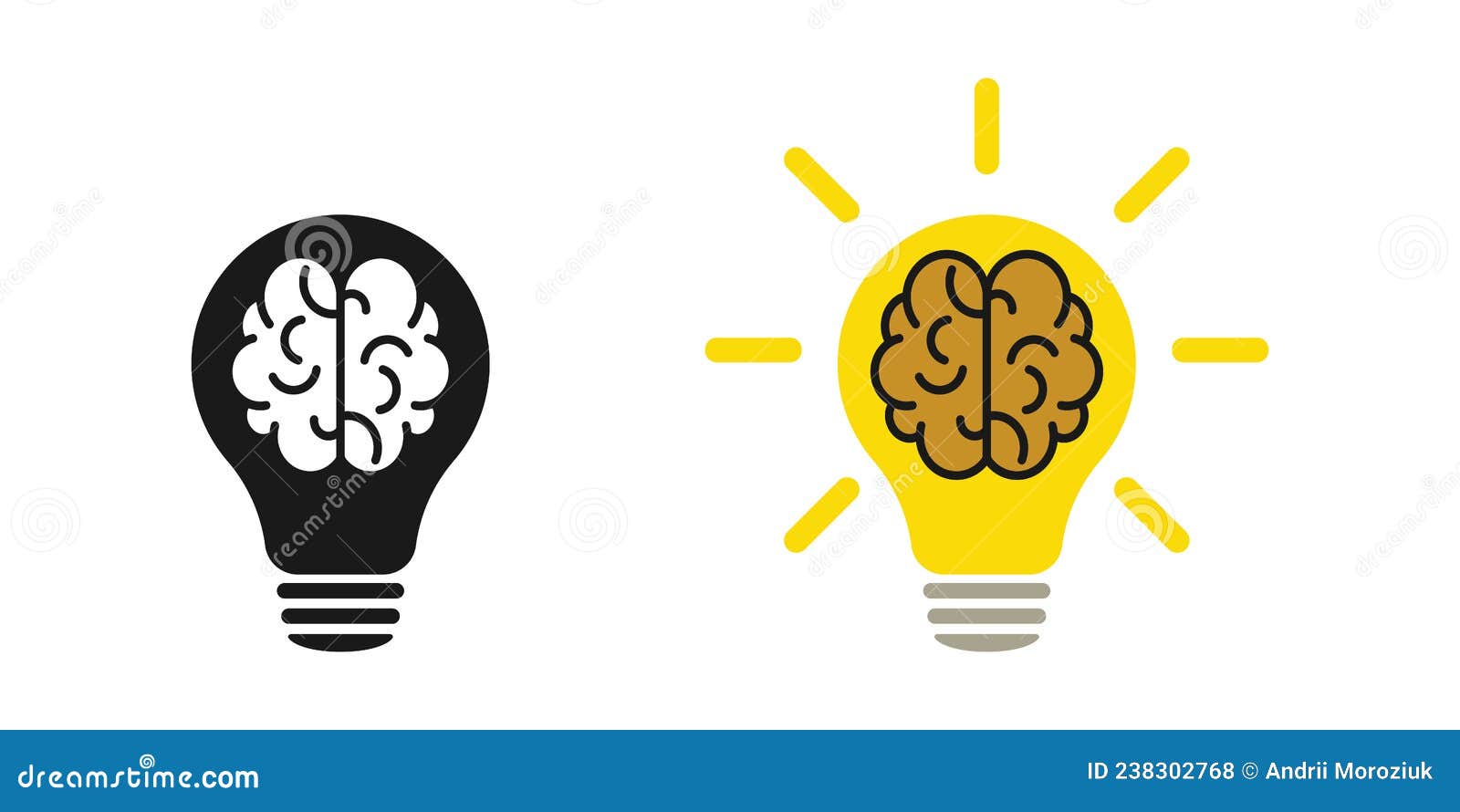 Lamp and Brains - Innovative Lamps, Ideas of the Mind. Web Design Stock ...