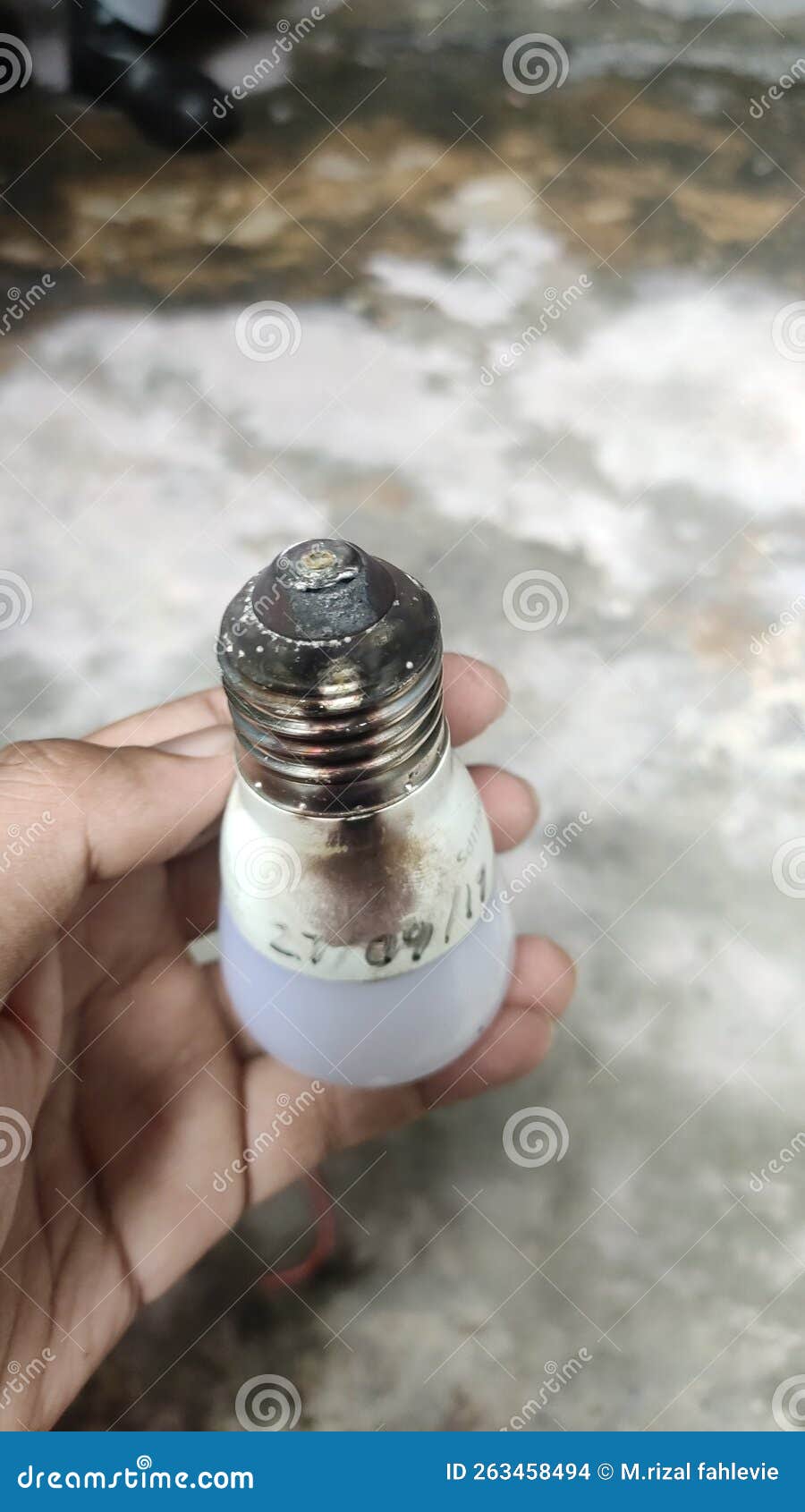 The Lamp is Broken Due To Rain Stock Photo - Image of short, circuit ...
