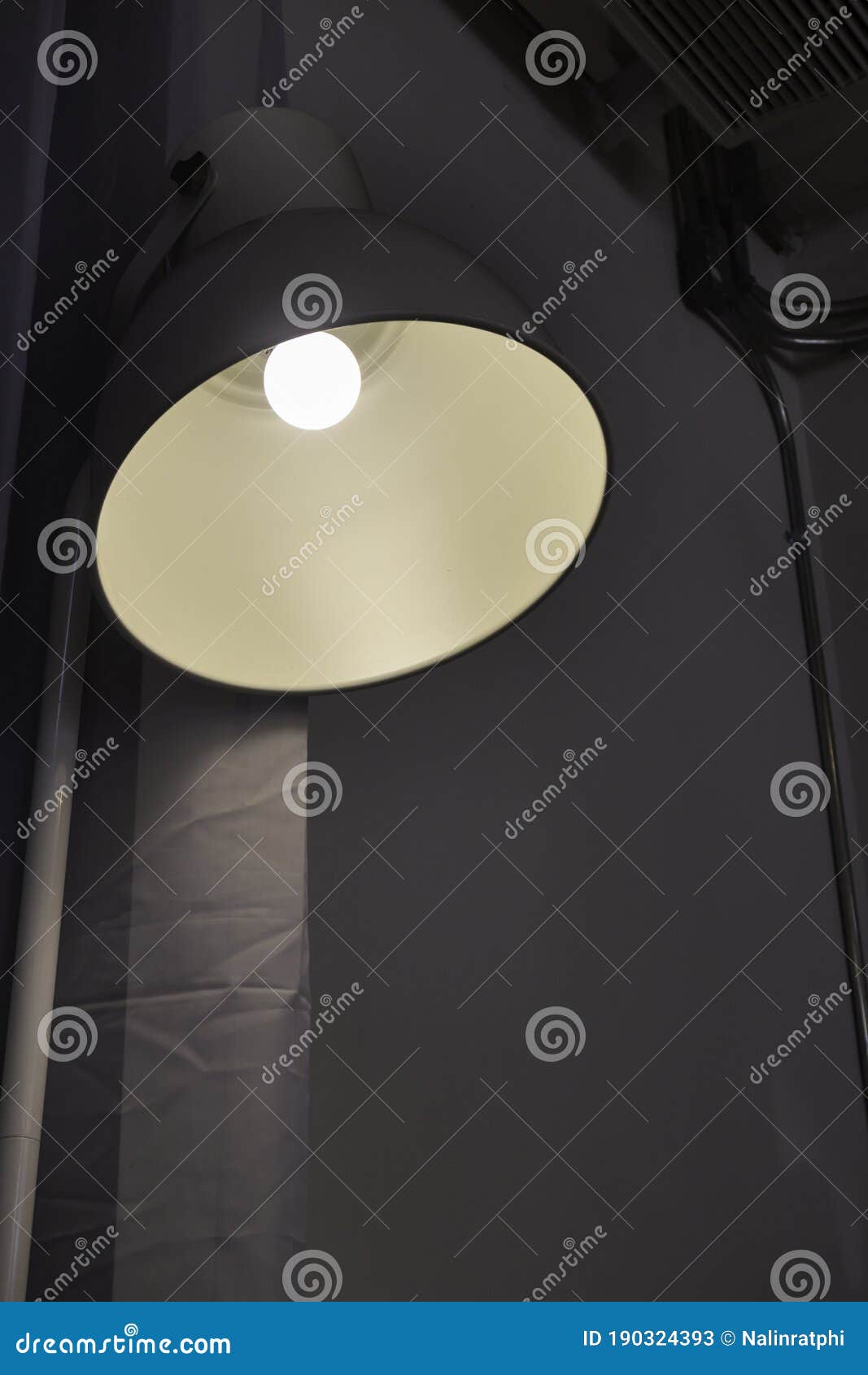 Lamp Bulb with Light on the Stand Stock Image - Image of domestic ...