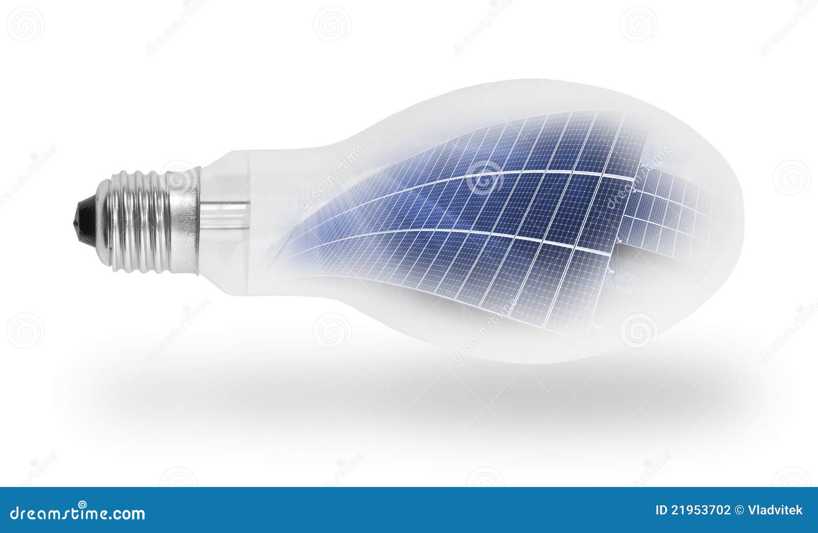 Lamp Bulb with Solar Panels. Stock Illustration - Illustration of ...