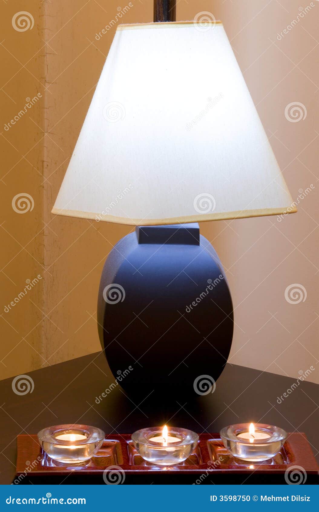 Lamp and Candles stock photo. Image of wood, decor, candle - 3598750