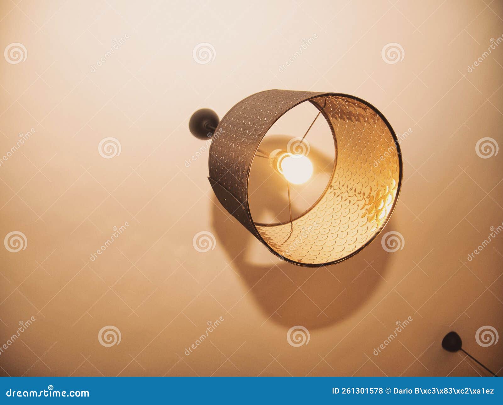 Lamp on the Ceiling Casting a Nice Shadow Stock Photo - Image of light ...