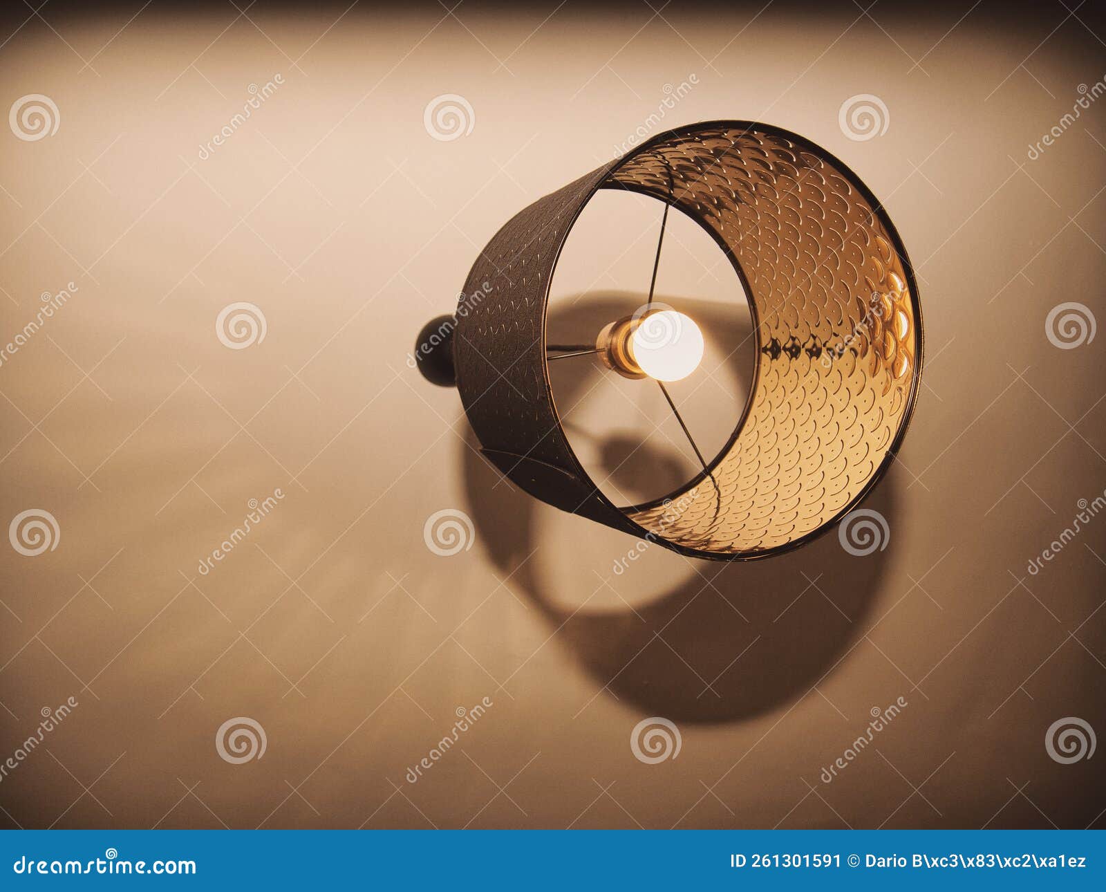Lamp on the Ceiling Casting a Nice Shadow Stock Image - Image of ...
