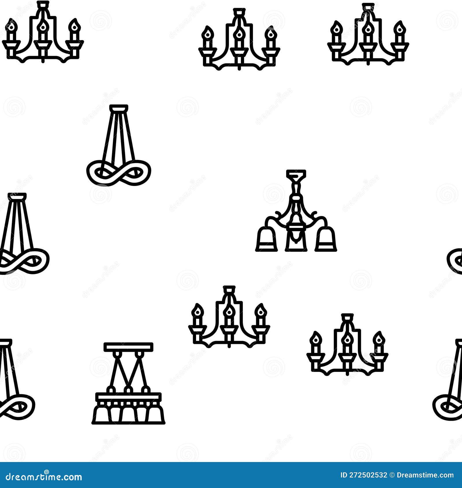 Lamp Ceiling Light Interior Home Vector Seamless Pattern Stock ...