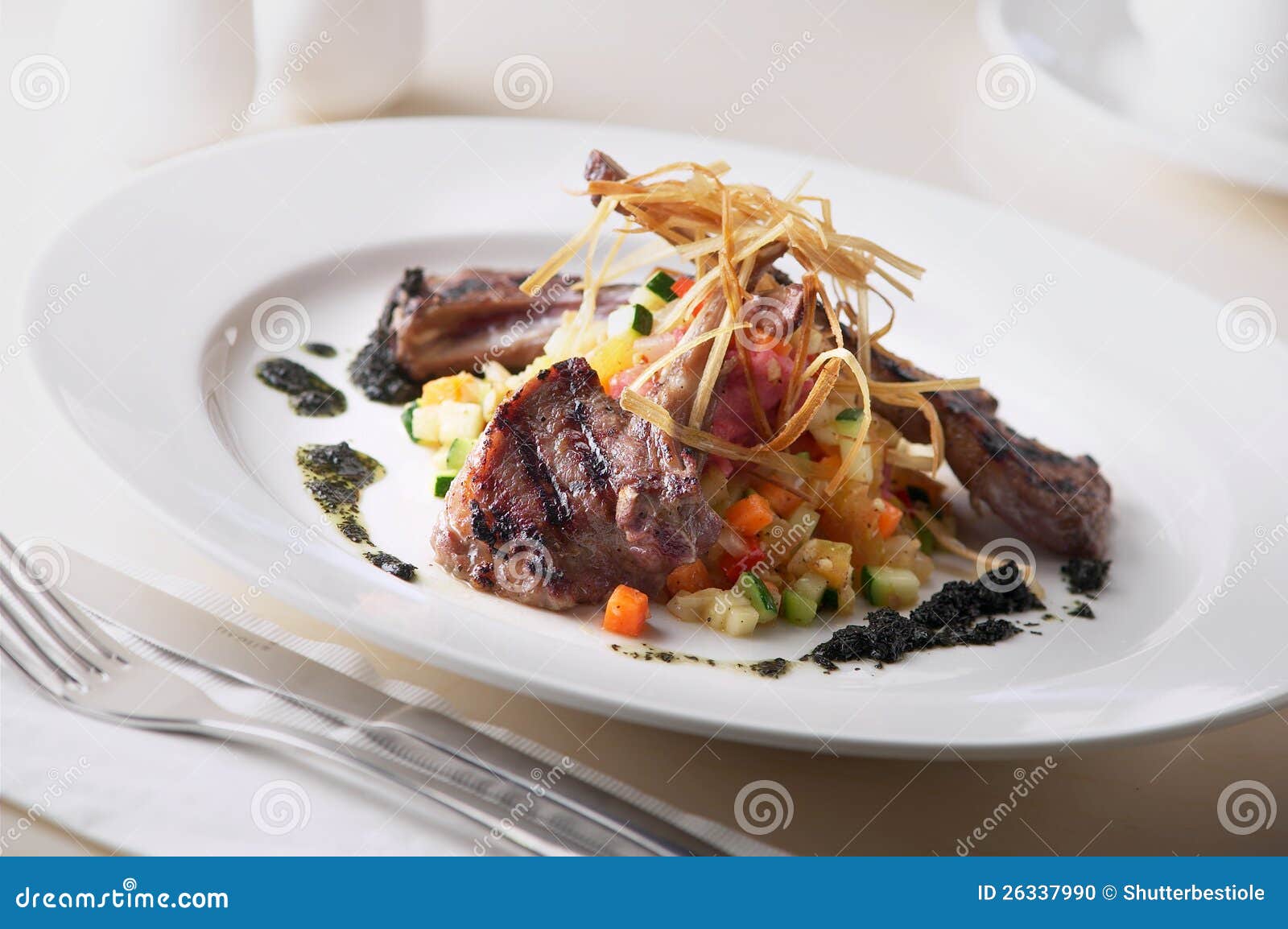 Lamp chop stock photo. Image of dining, appetizing, lunch - 26337990