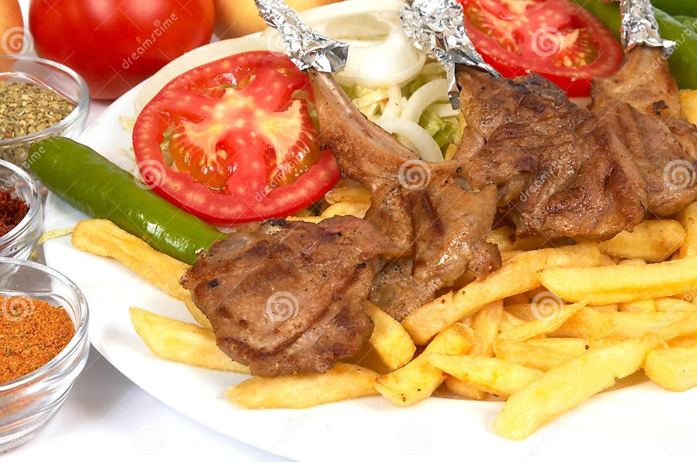 Lamp Chops stock image. Image of restaurant, cuisines - 1294391