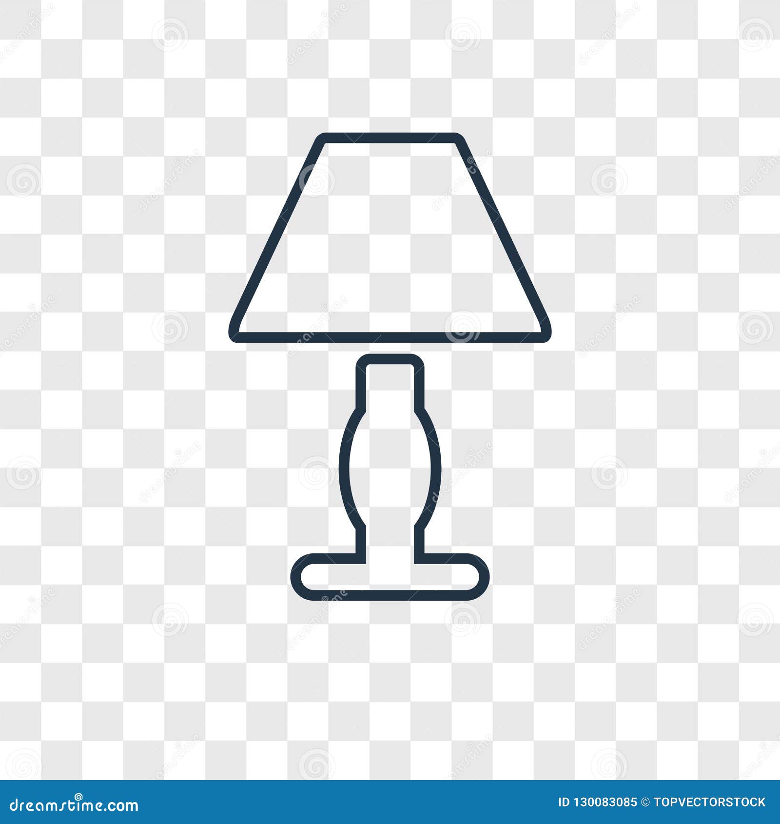 Lamp Concept Vector Linear Icon Isolated on Transparent Background ...