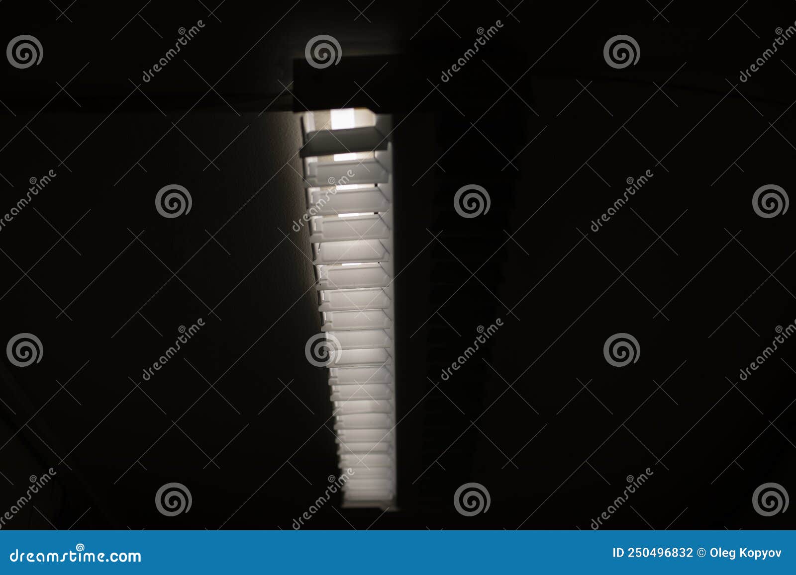 Lamp in Dark. Light on Ceiling Stock Photo - Image of glass, bulb ...