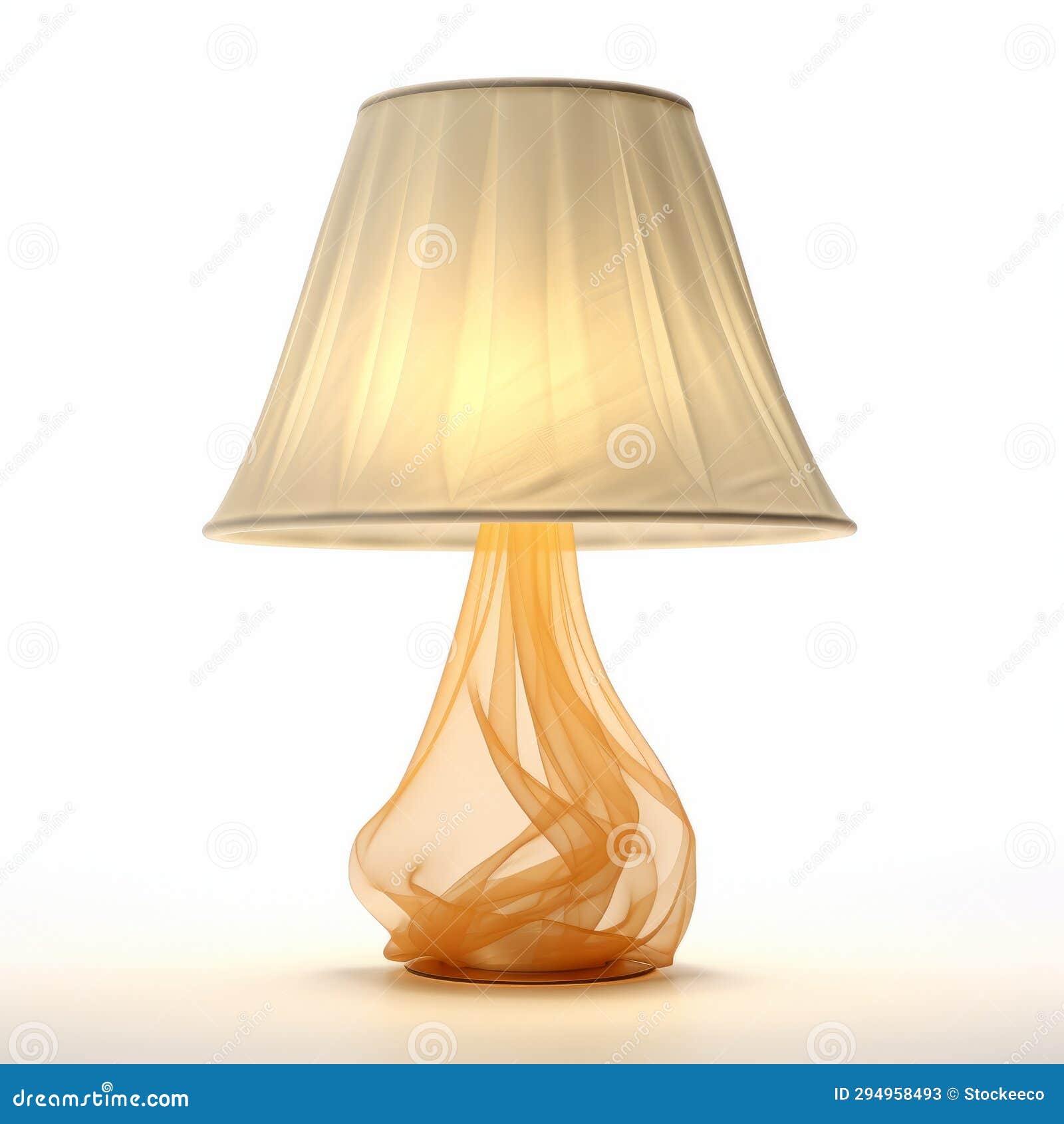 3d Silk Table Lamp in Soft Beige - Brett Whiteley Style Stock ...
