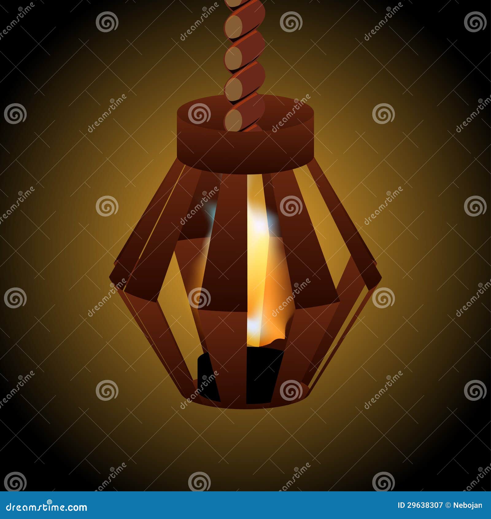 Lamp with fire stock vector. Illustration of background - 29638307