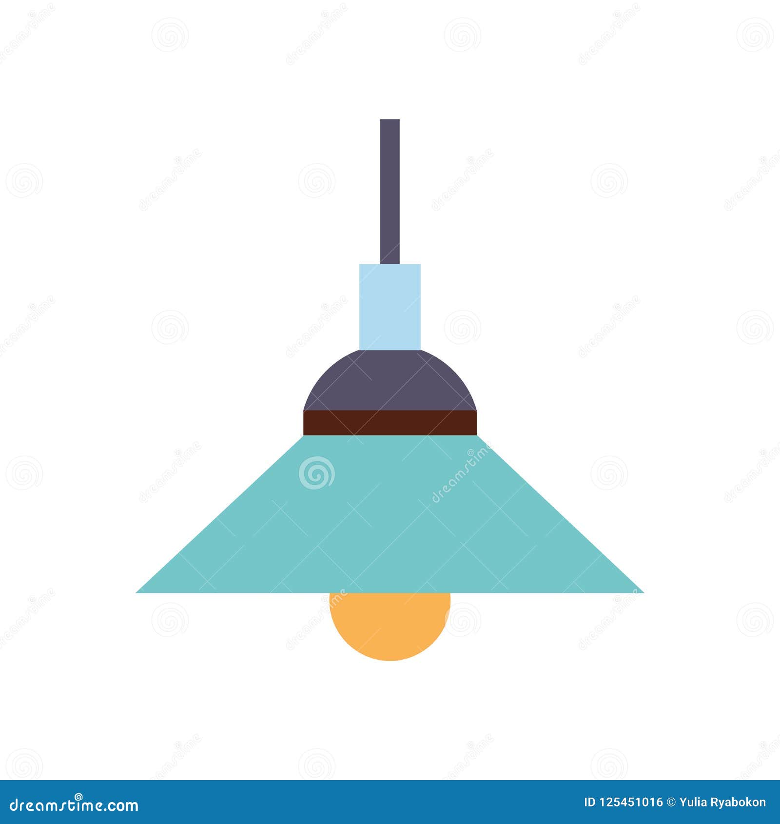 Lamp flat icon stock illustration. Illustration of lamp - 125451016