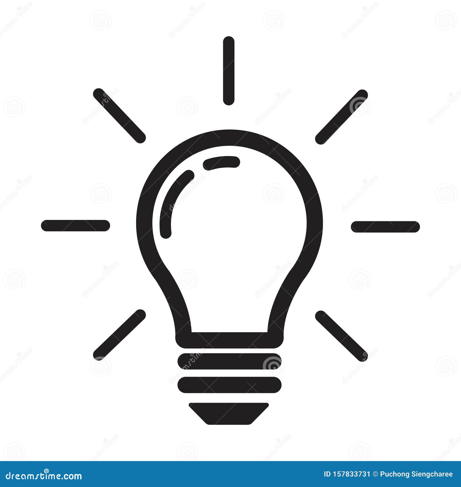 Light Bulb Icon.Lamp Flat Icon. Stock Vector - Illustration of drawing ...