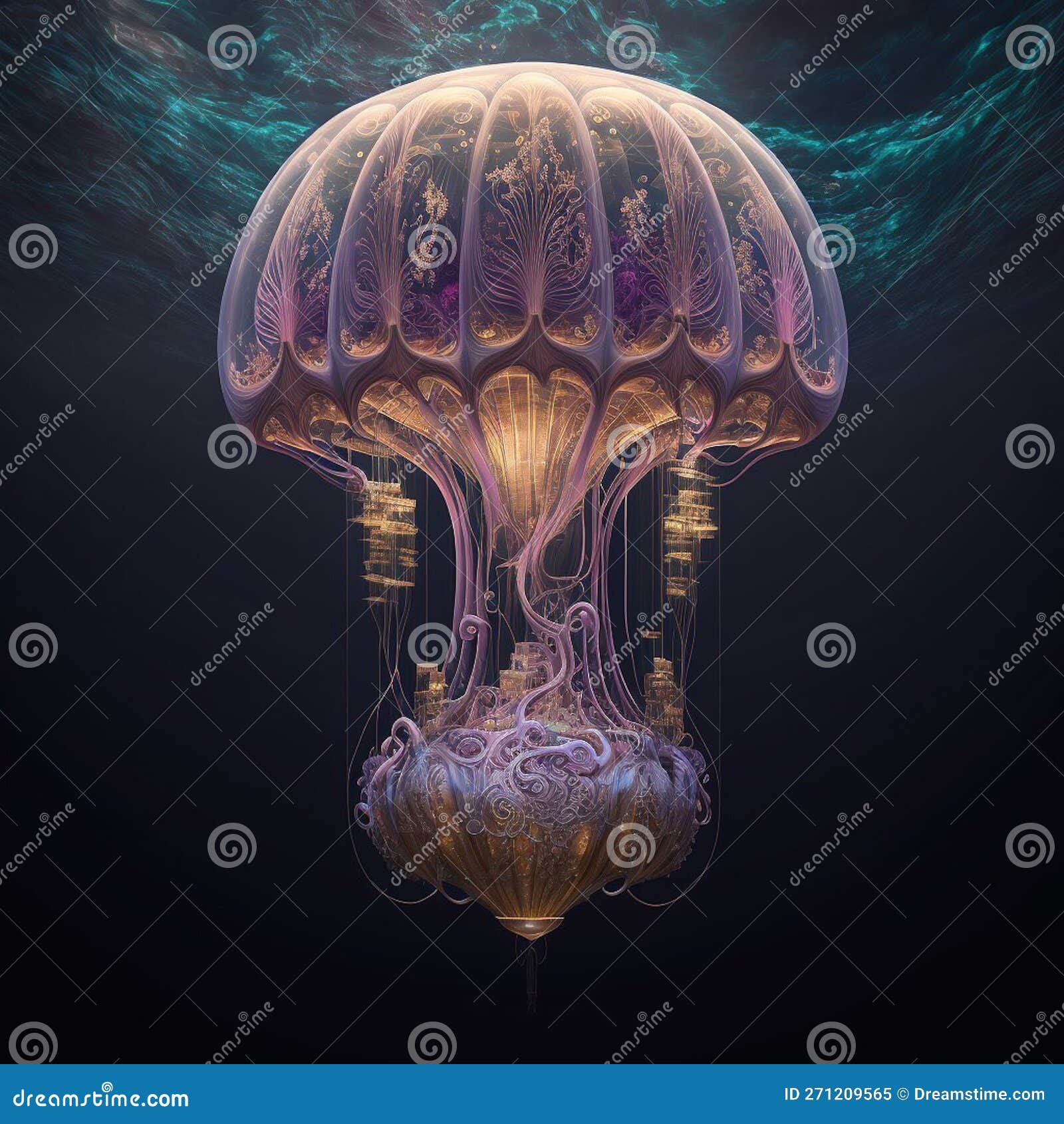 A Lamp with a Flower Pattern on it Stock Illustration - Illustration of ...