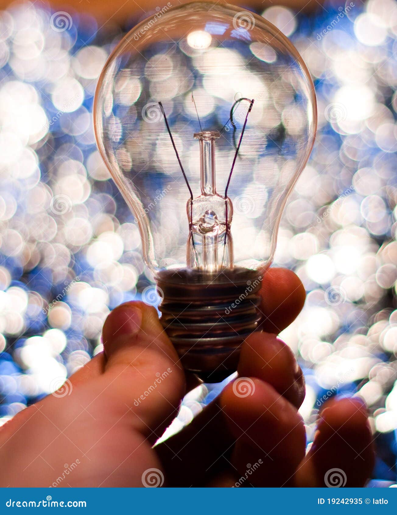 Lamp in the hand stock image. Image of design, inspiration - 19242935