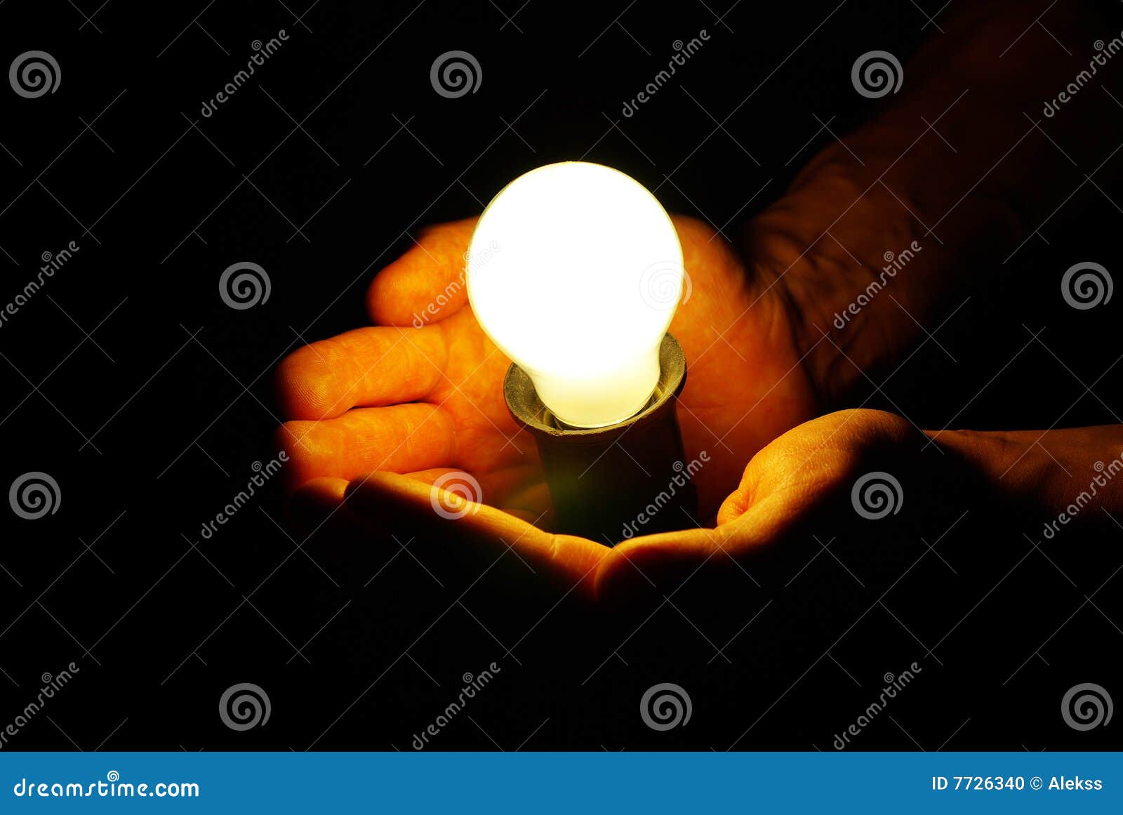 Lamp in hand stock photo. Image of electric, career, economic - 7726340