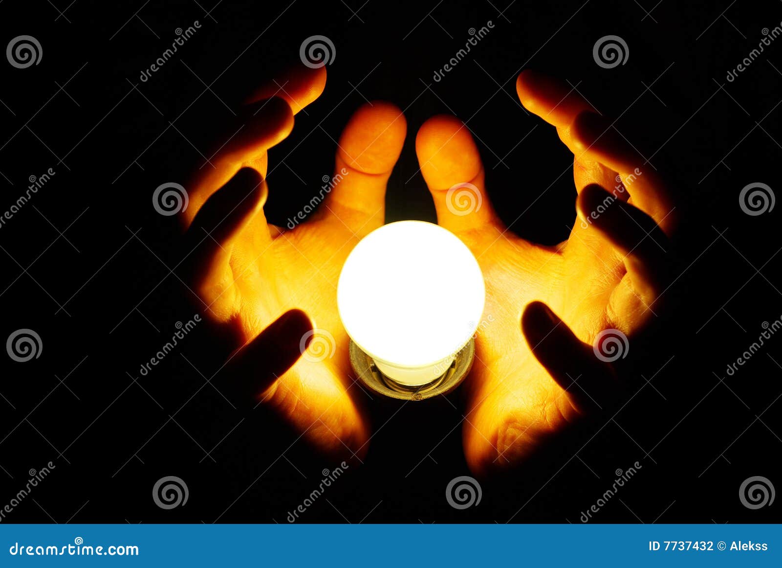 Lamp in hand stock photo. Image of imagination, electric - 7737432
