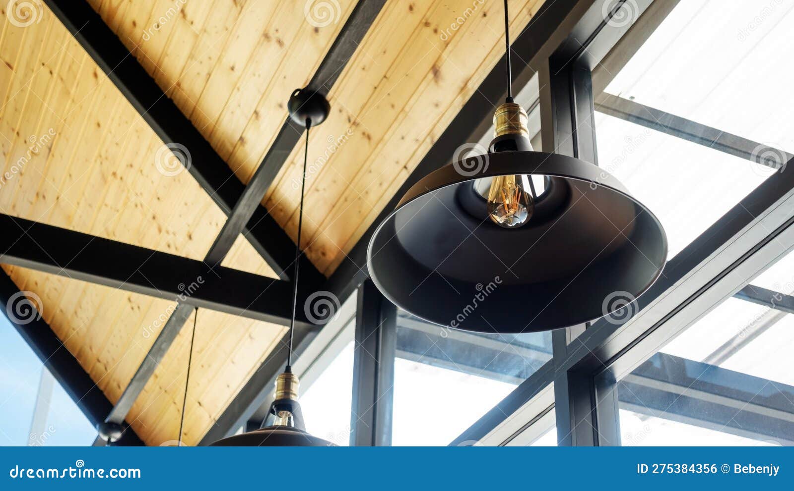 The Lamp Hanging from a Ceiling Stock Photo - Image of hang ...