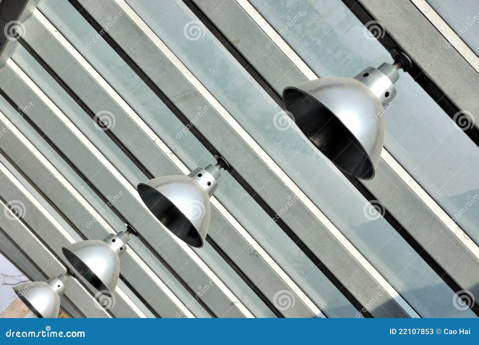 Lamp Hanging on Steel Structure Construction Stock Image - Image of ...
