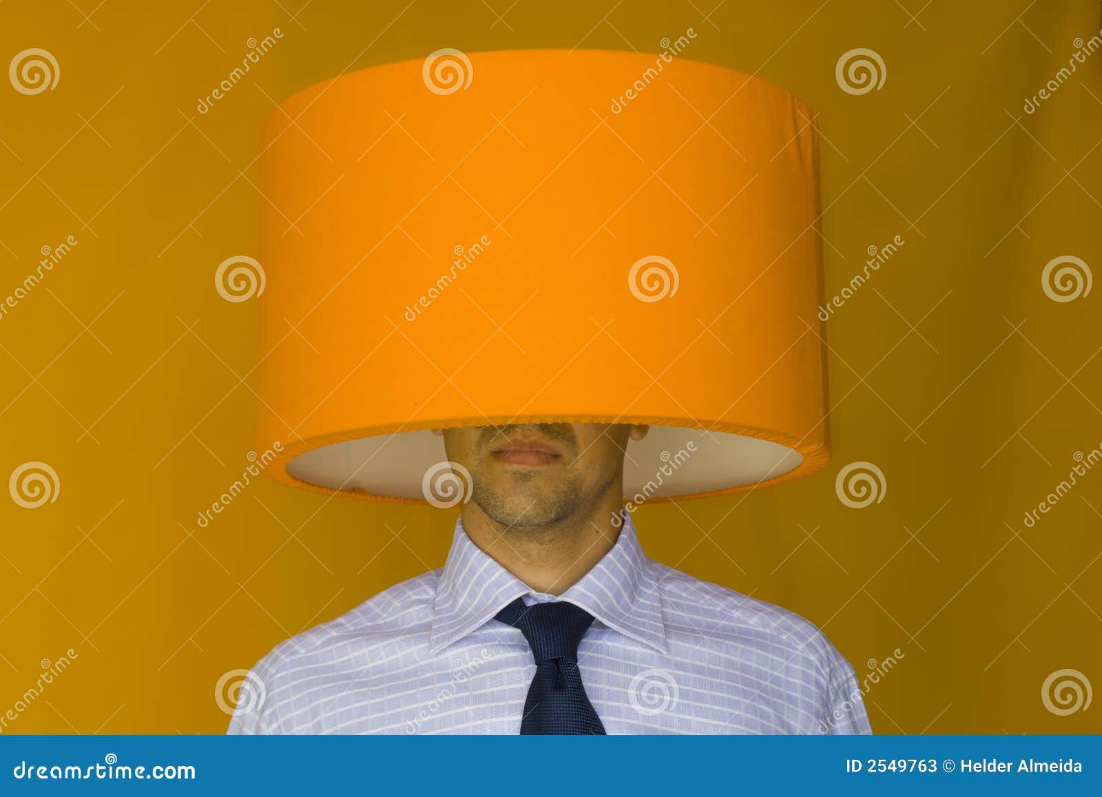 Lamp head businessman stock image. Image of filament, back - 2549763