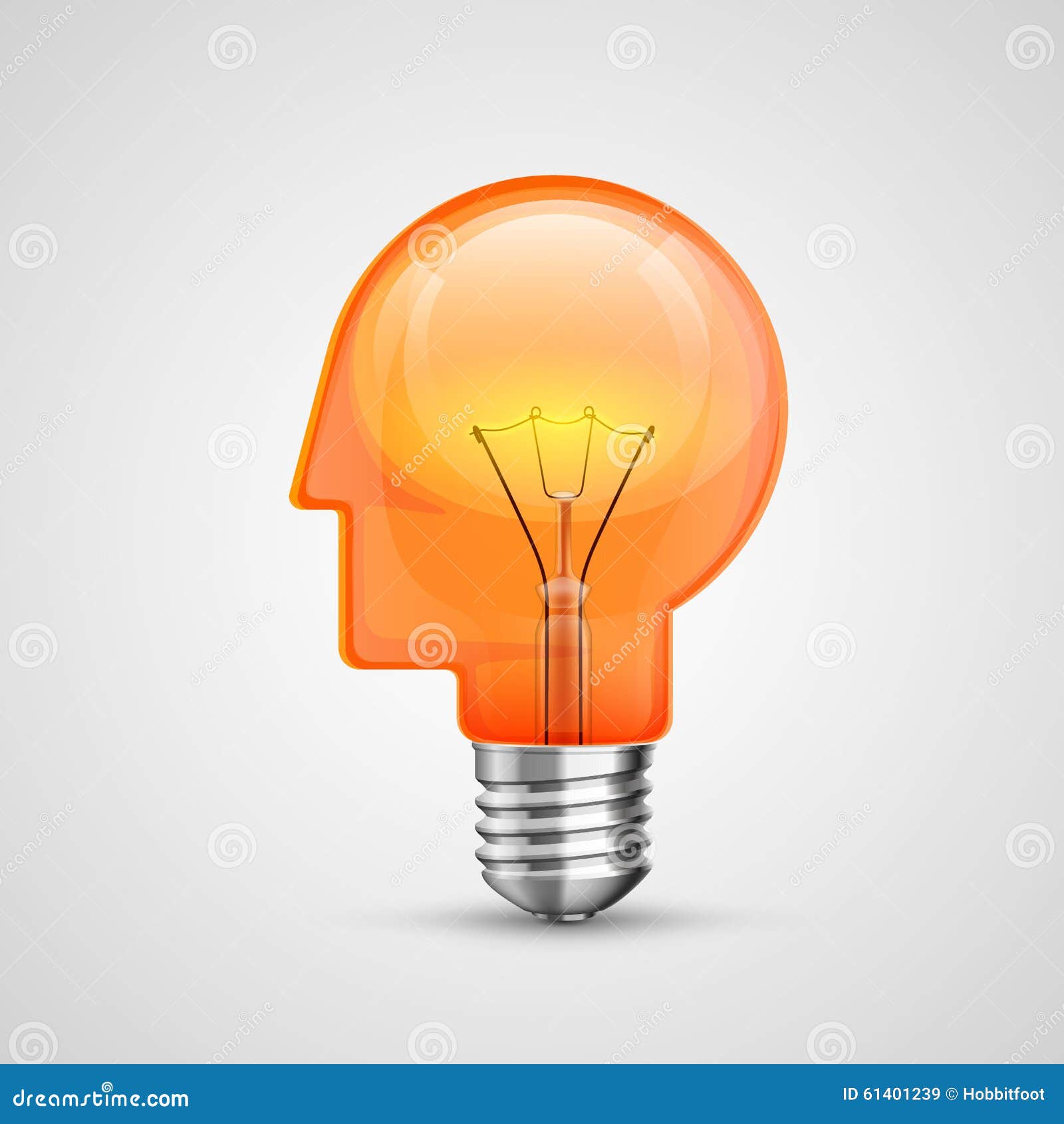 Lamp Head Concept Creative Idea Stock Vector - Illustration of ...