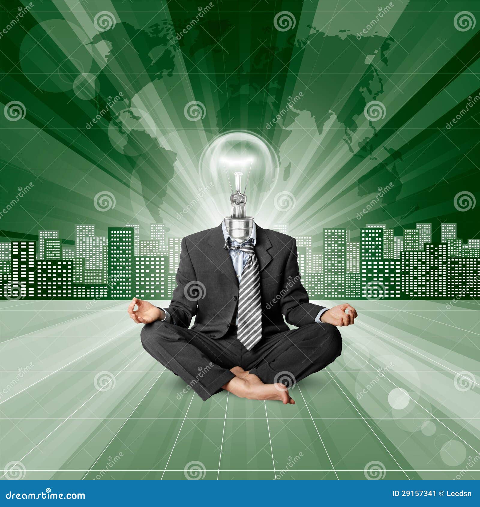 Lamp Head Human Against Conceptual Background Stock Image - Image of ...