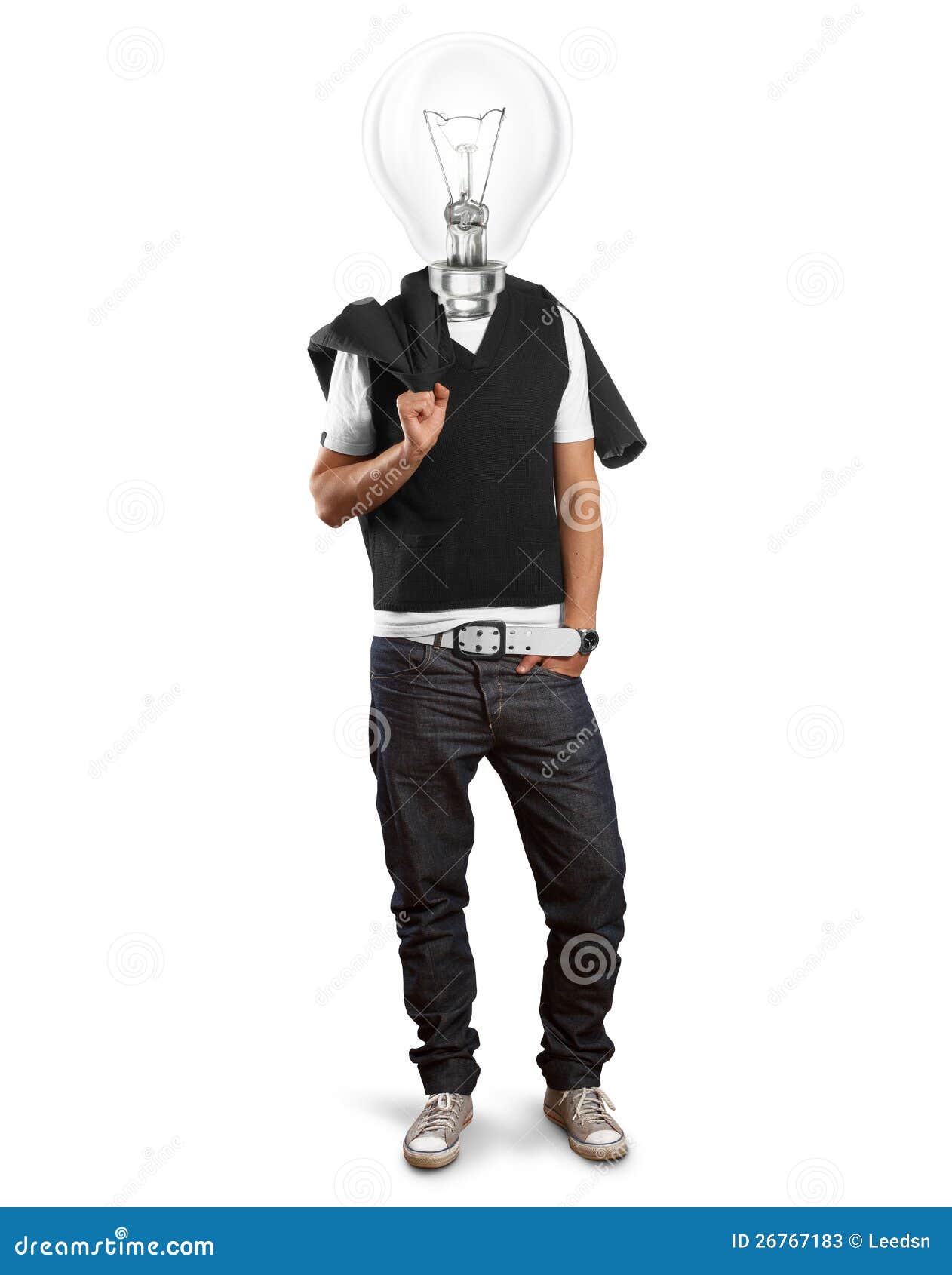 Lamp Head Man stock image. Image of energy, imagination - 26767183