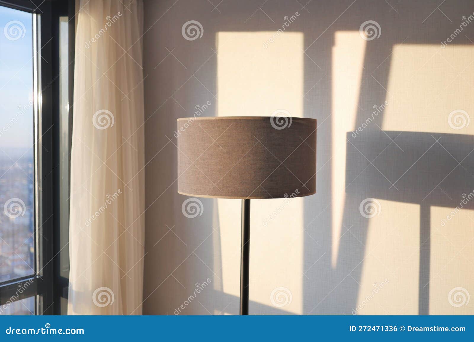 A Lamp in Home Against White Wall Stock Photo - Image of decorative ...
