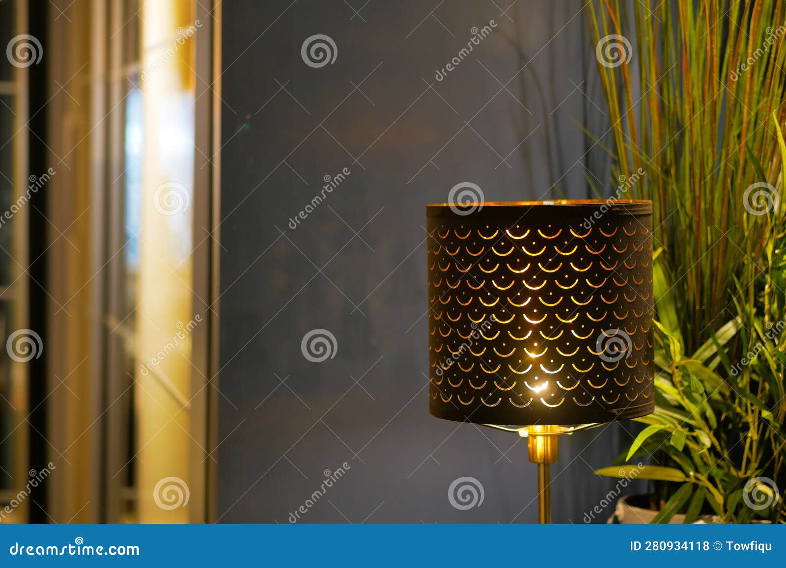 A Lamp in Home Against White Wall Stock Photo - Image of energy, candle ...