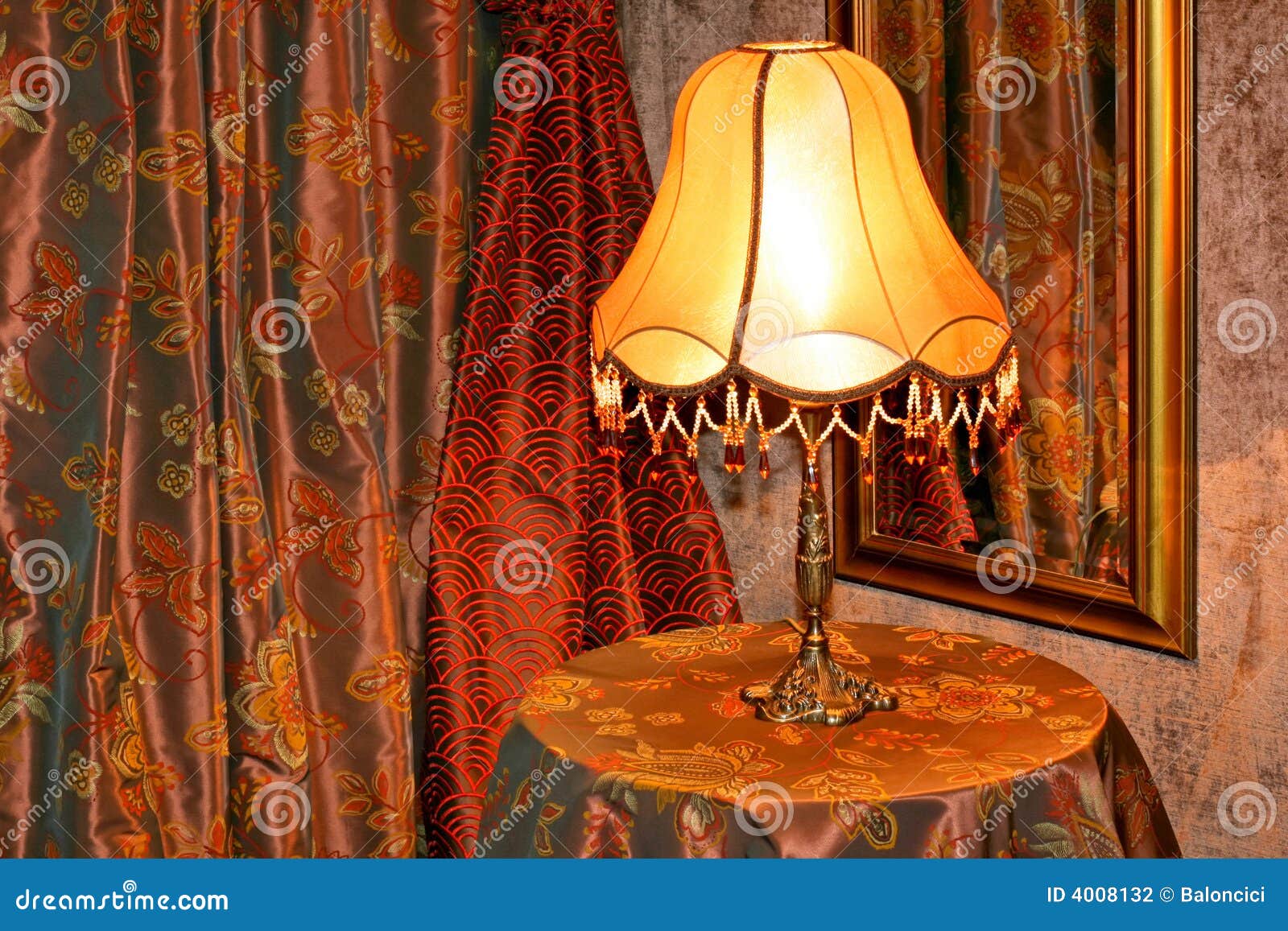 Lamp horizontal stock photo. Image of curtains, electricity - 4008132