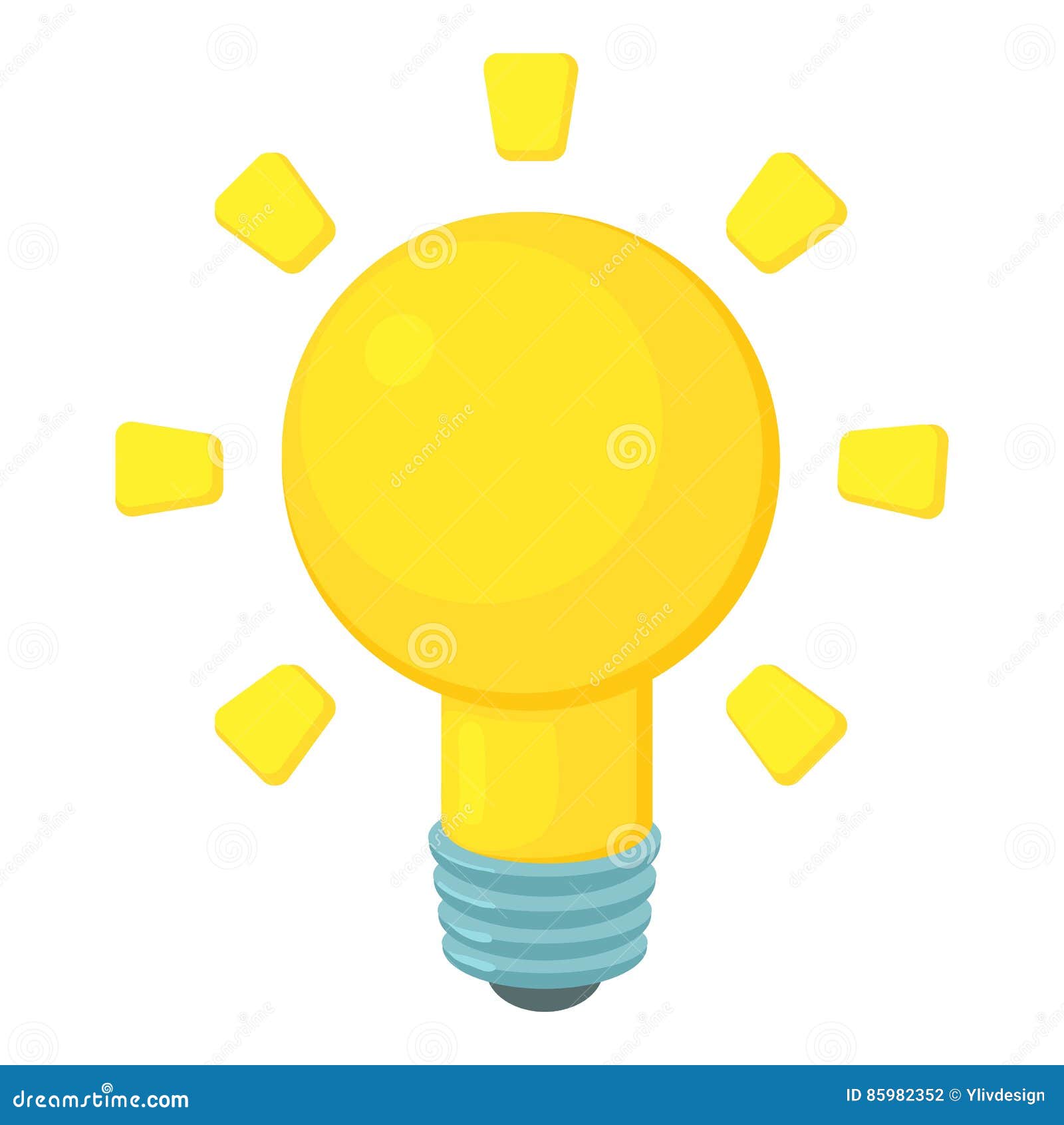 Lamp icon, cartoon style stock vector. Illustration of sign - 85982352
