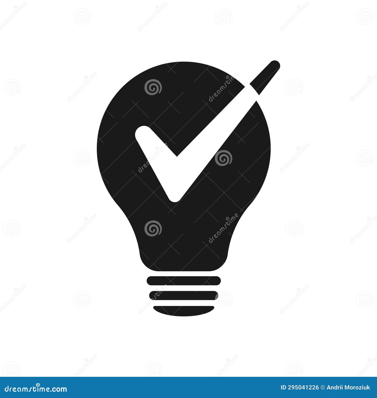 Lamp Icon- Check Marks. Illustration. Stock Illustration - Illustration ...