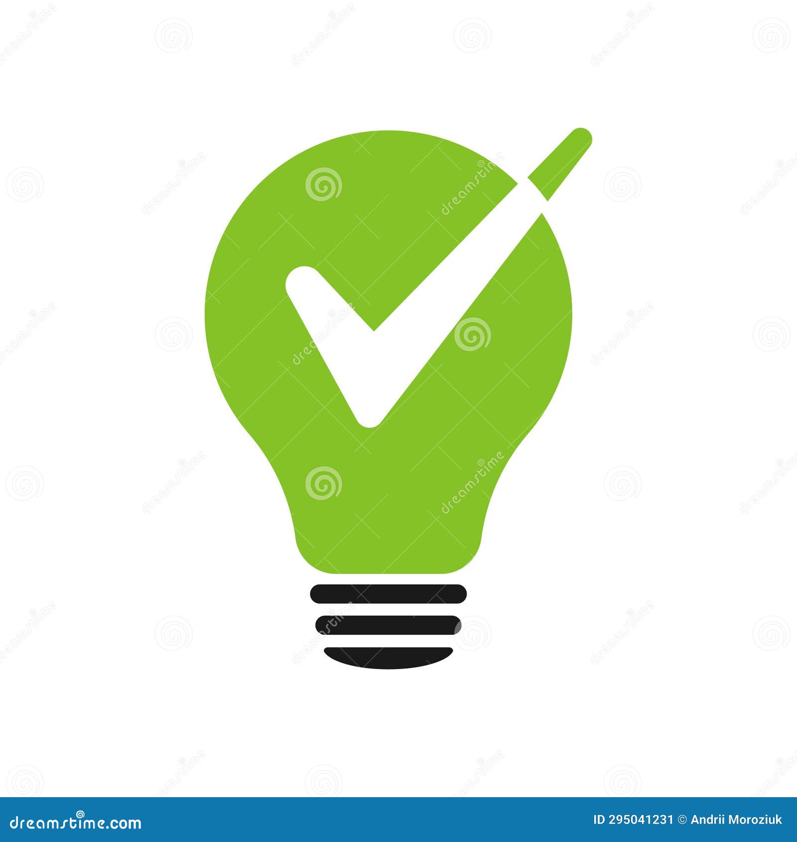 Lamp Icon- Check Marks. Illustration. Stock Illustration - Illustration ...
